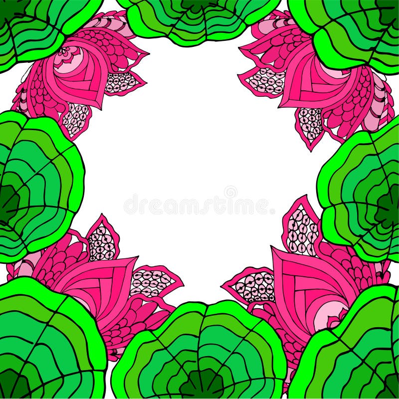 Abstract Geometric Border Drawing Frame Stock Illustration ...