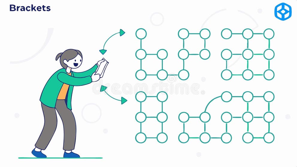 Abstract Geometric Brackets and Lines, Modern Design Elements for ...