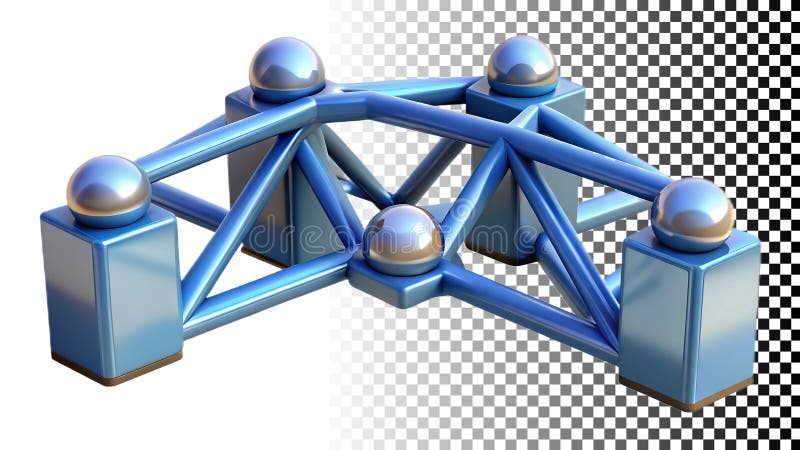 Abstract Geometric Bridge Structure Connection Engineering Design Png ...