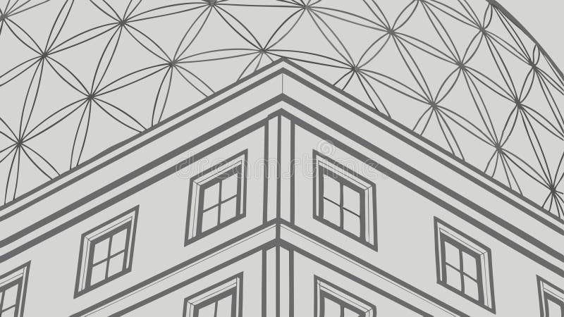 Abstract Geometric Building Corner, Modern Urban Architecture, Vector ...