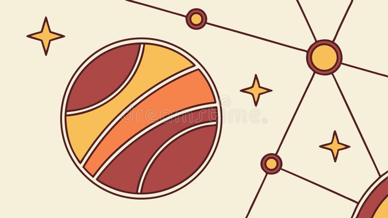 Abstract Geometric Celestial Spheres Vector Illustration, Space ...