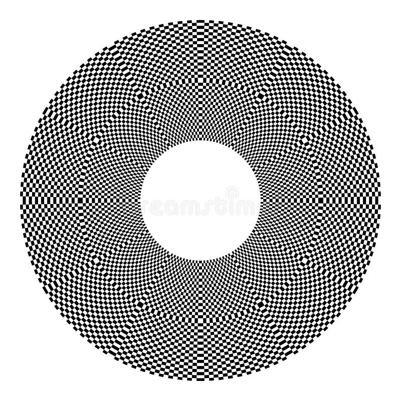 Abstract Geometric Checkered Circle Pattern Stock Vector - Illustration ...