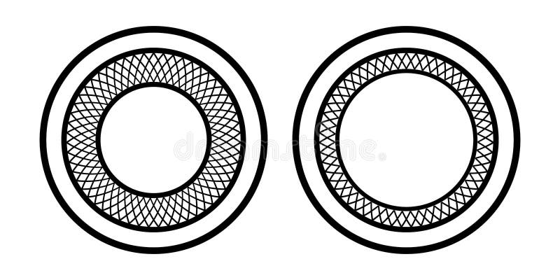 Abstract Geometric Circle Border Patterns Stock Vector - Illustration ...