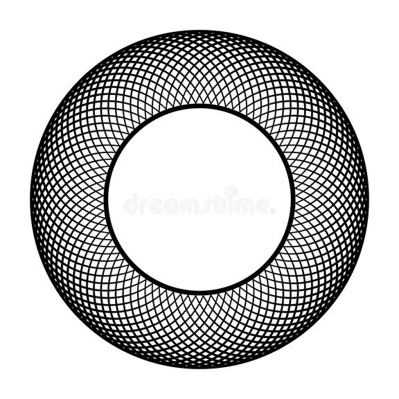 Abstract Geometric Circle Convex Grid Pattern for Decorative Round ...