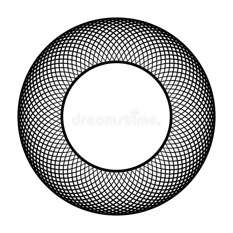 Abstract Geometric Circle Convex Grid Pattern for Decorative Round ...