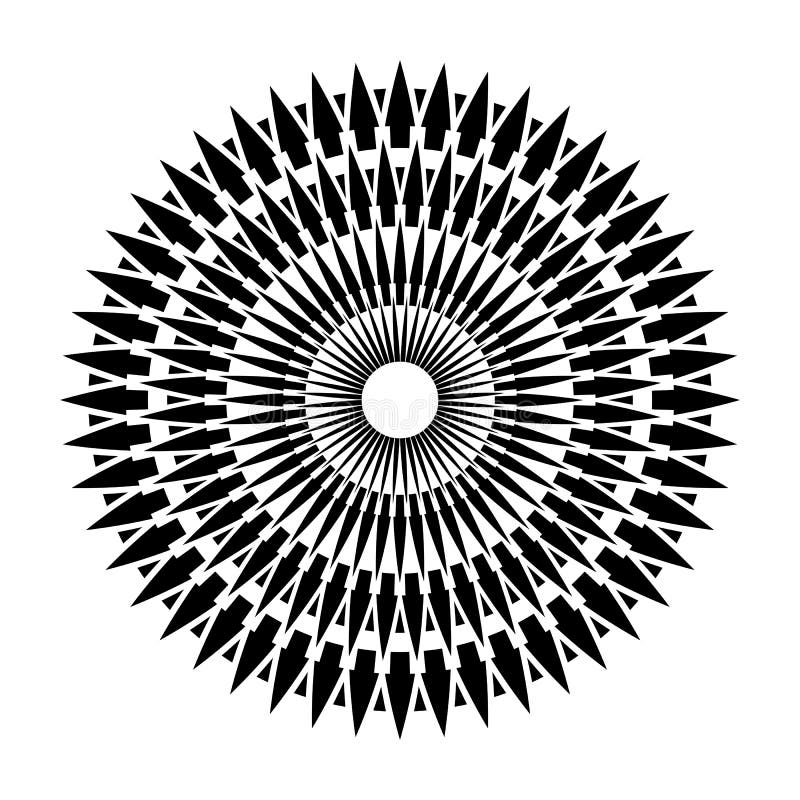 Abstract Geometric Circle Design Element. Arrows Pattern Stock Vector ...