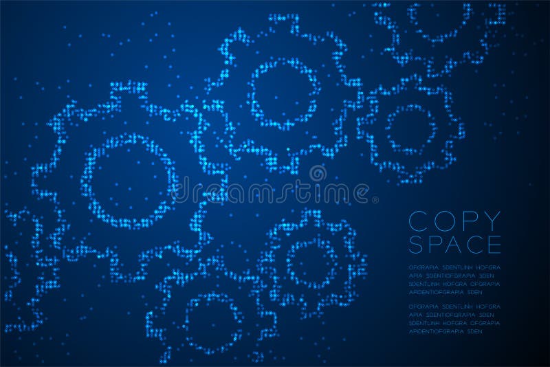 Abstract Geometric Circle Dot Pattern Engineering Gear Shape, Teamwork ...