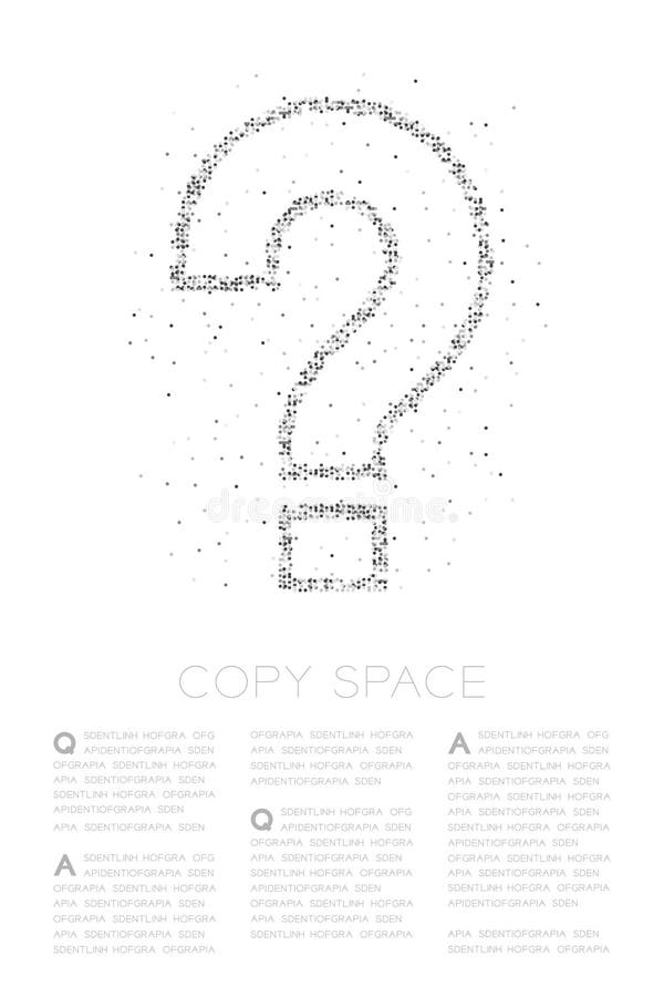 Abstract Geometric Circle Dot Pixel Pattern Question Mark Sign Icon ...