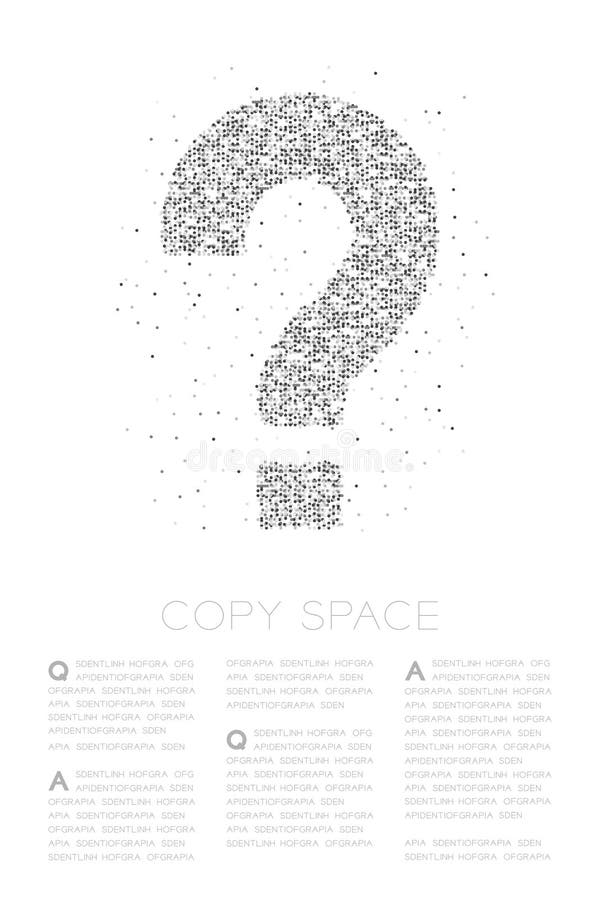 Abstract Geometric Circle Dot Pixel Pattern Question Mark Sign Icon ...