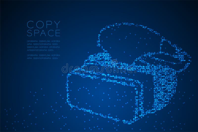 Abstract Geometric Circle Dot Pixel Pattern VR Headset Virtual Reality ...