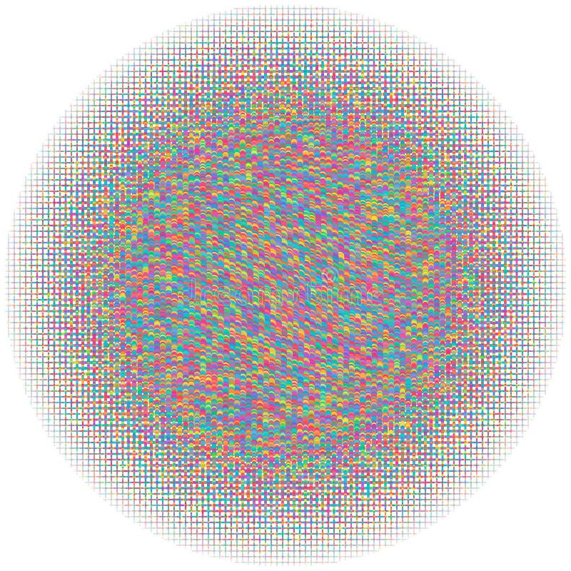 Abstract Geometric Circle Element Structure Made of Small Line Parts ...