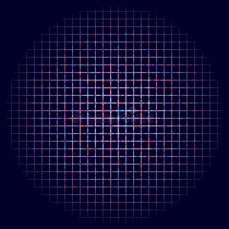 Abstract Geometric Circle Element Structure Made of Small Line Parts ...