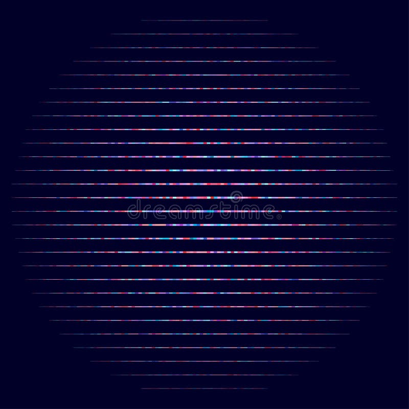 Abstract Geometric Circle Element Structure Made of Small Line Parts ...