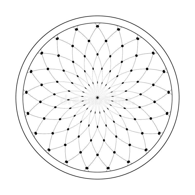 Abstract Geometric Circle Floral Pattern Stock Vector - Illustration of ...