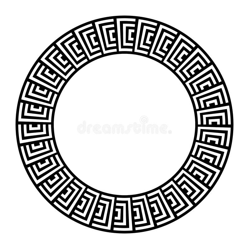 Abstract Geometric Circle Frame Stock Vector - Illustration of symbol ...