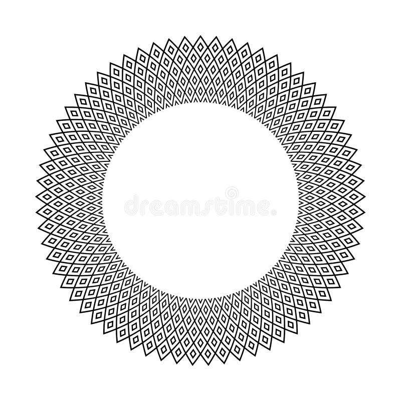 Abstract Geometric Circle Pattern for Decorative Round Frame Stock ...