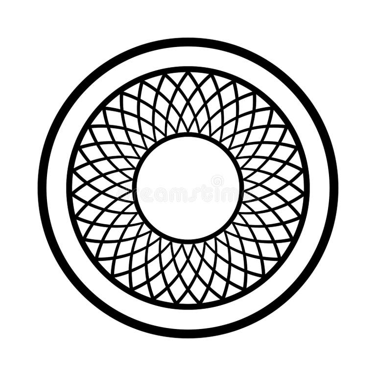 Abstract Geometric Circle Pattern. Round Design Element Stock Vector - Illustration of geometric ...