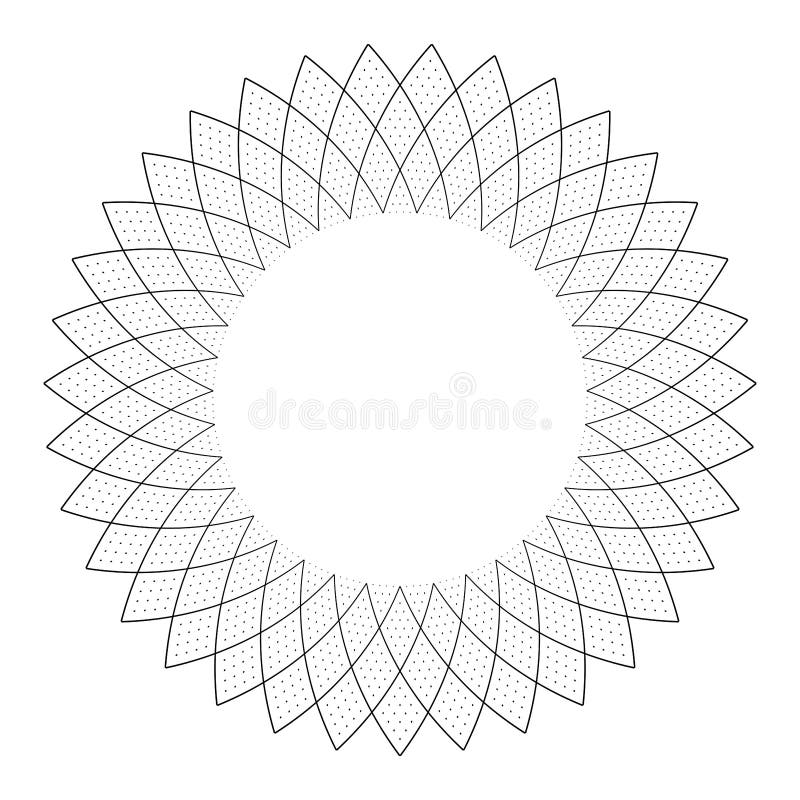 Abstract Geometric Circle Pattern for Round Frame Stock Vector ...