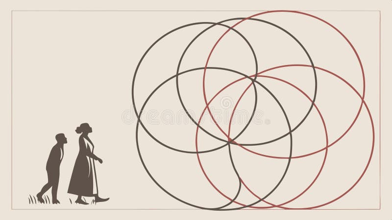 Abstract Geometric Circles, Interconnected Pattern, Modern Design Element Vector Design ...