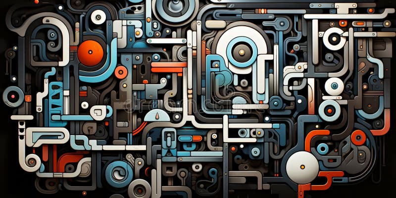 Abstract Geometric Circuit Board Design - Modern Digital Technology ... Abstract Geometric Circuit Board Design - Modern Digital Technology ...