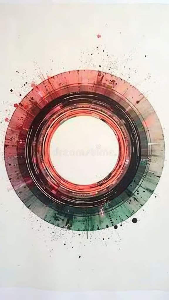 Abstract Geometric Circular Design with Vibrant Colors and Dynamic ...