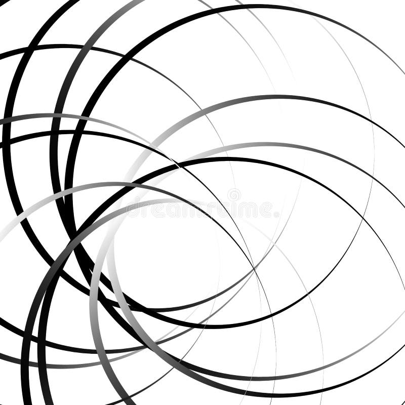 Abstract Geometric Circular Element. Radiating Irregular Shape Stock ...