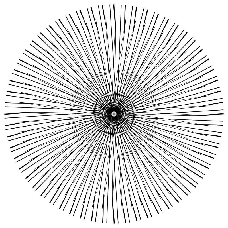Abstract Geometric Circular Element. Radiating Irregular Shape Stock ...