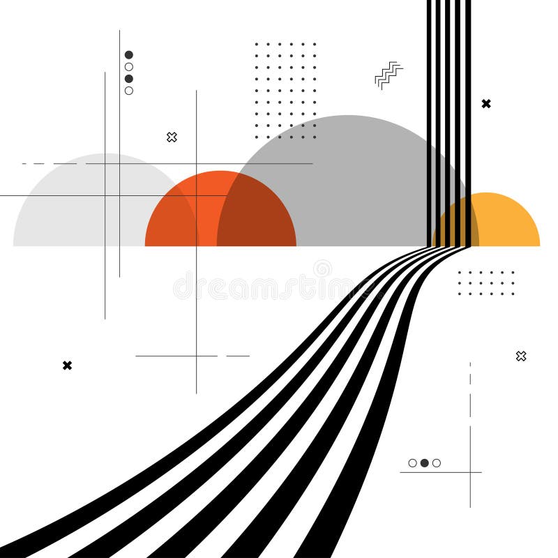 Abstract Geometric City Lines Background Stock Vector - Illustration of ...