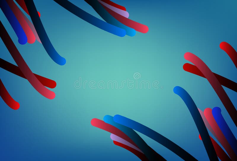 Abstract Geometric Colorful Line on Blue Background Stock Vector ...