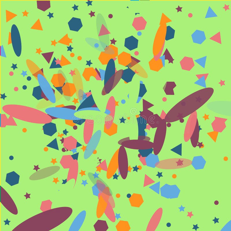 Abstract Geometric Colorful Mess Stock Illustration - Illustration of ...