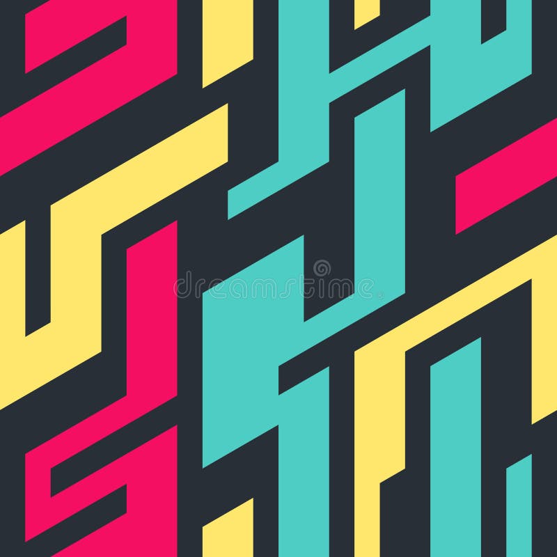 Abstract Geometric Colorful Pattern. Seamless Vector Background Stock ...