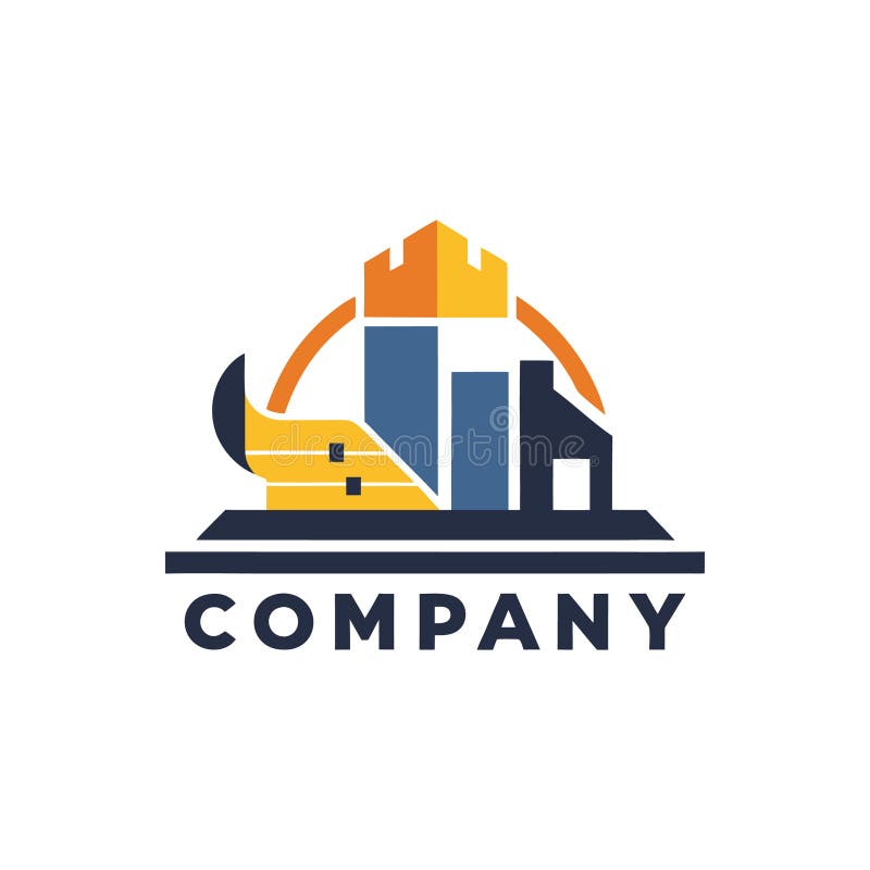 Abstract Geometric Company Logo Design with Architectural Elements ...