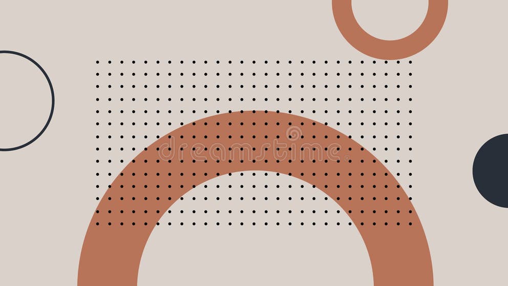 Abstract Geometric Composition with Arc Stock Illustration ...