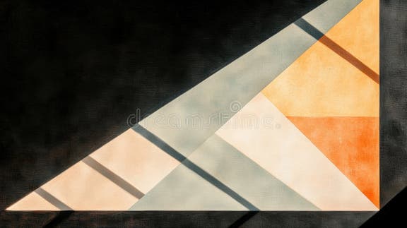 Abstract Geometric Composition with a Black Background and a Triangular ...