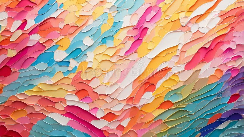 Abstract Geometric Composition with Bright Colors in Overlapping Shapes ...