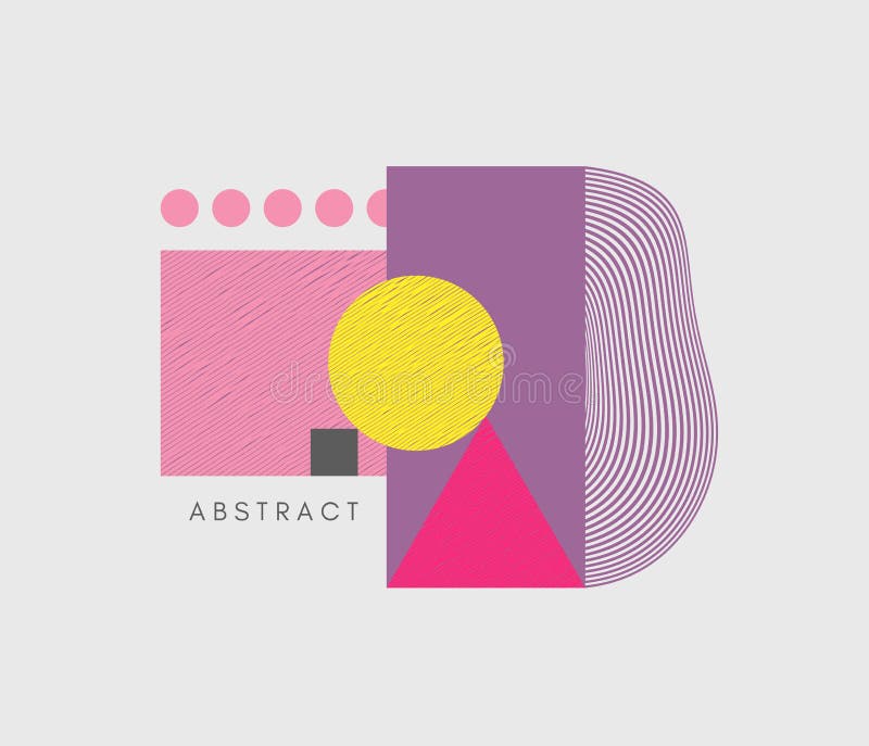 Composition from Square and Rectangle Stock Illustration - Illustration ...