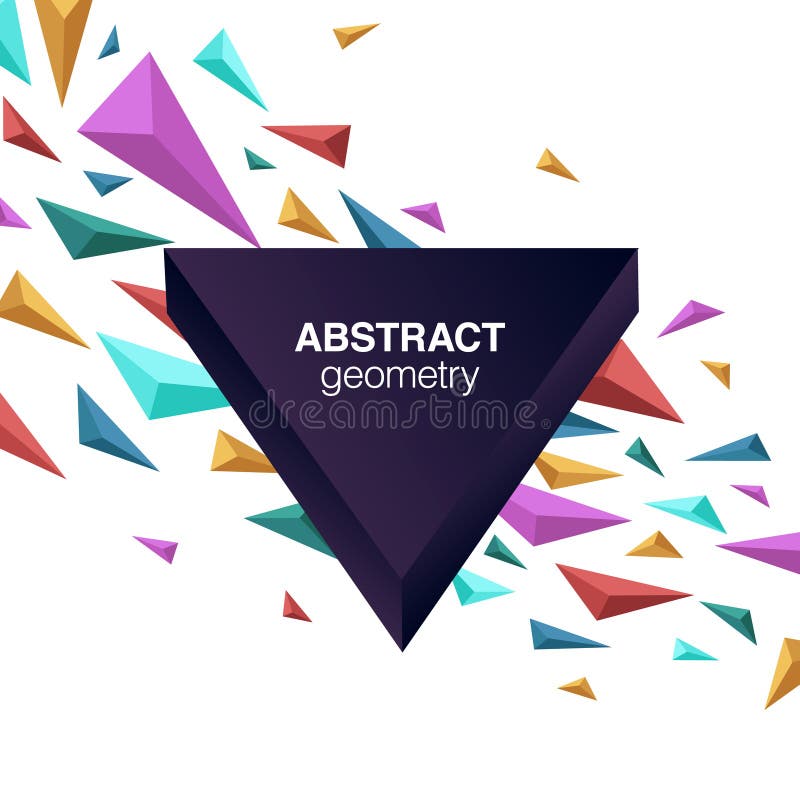 Abstract Geometric Composition with 3d Shapes and Copy Space Stock ...