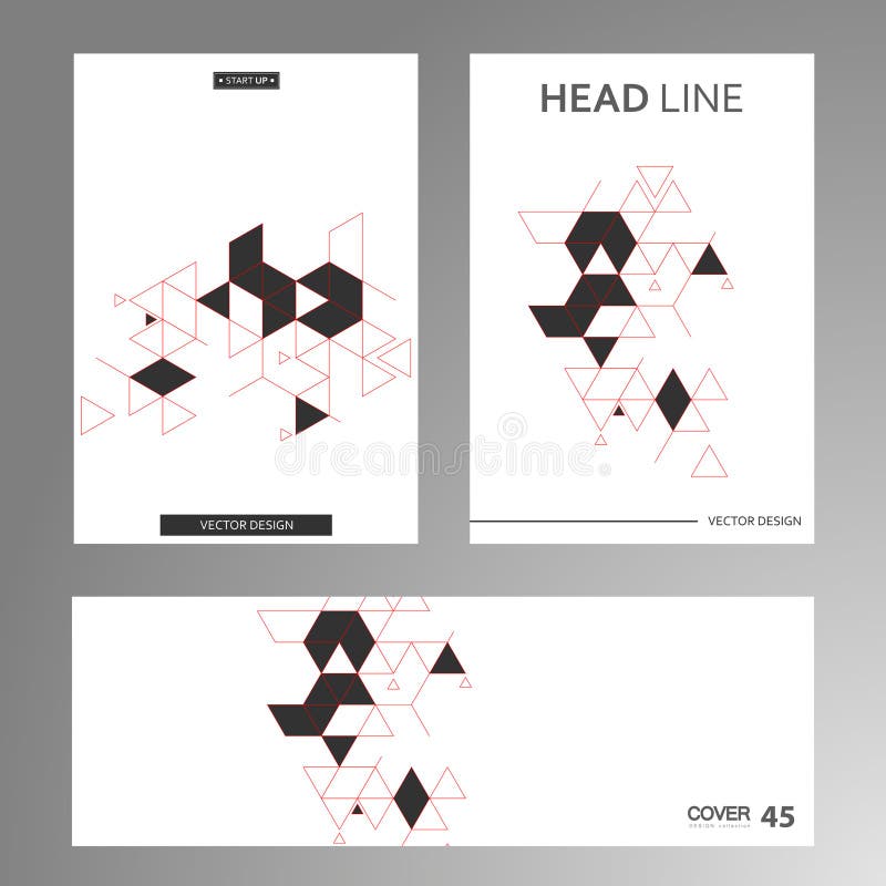 Abstract Geometric Composition with Decorative Triangles. Vector ...