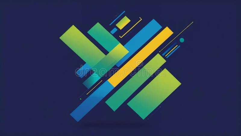Abstract Geometric Composition Dynamic Rectangular Abstract Stock ...