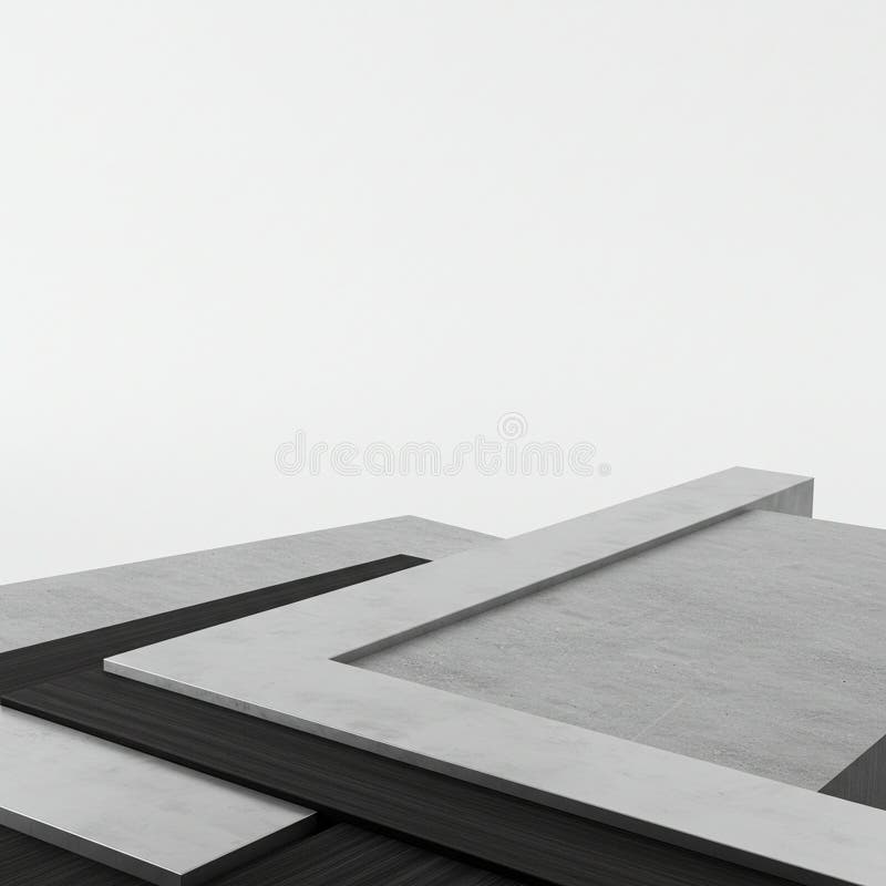 Abstract Geometric Composition Featuring Intersecting Rectangular ...