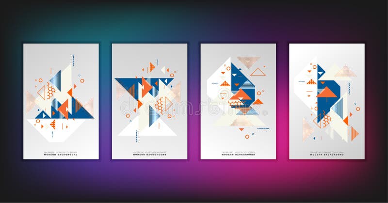 Abstract Geometric Composition Forms Modern Background with Decorative ...