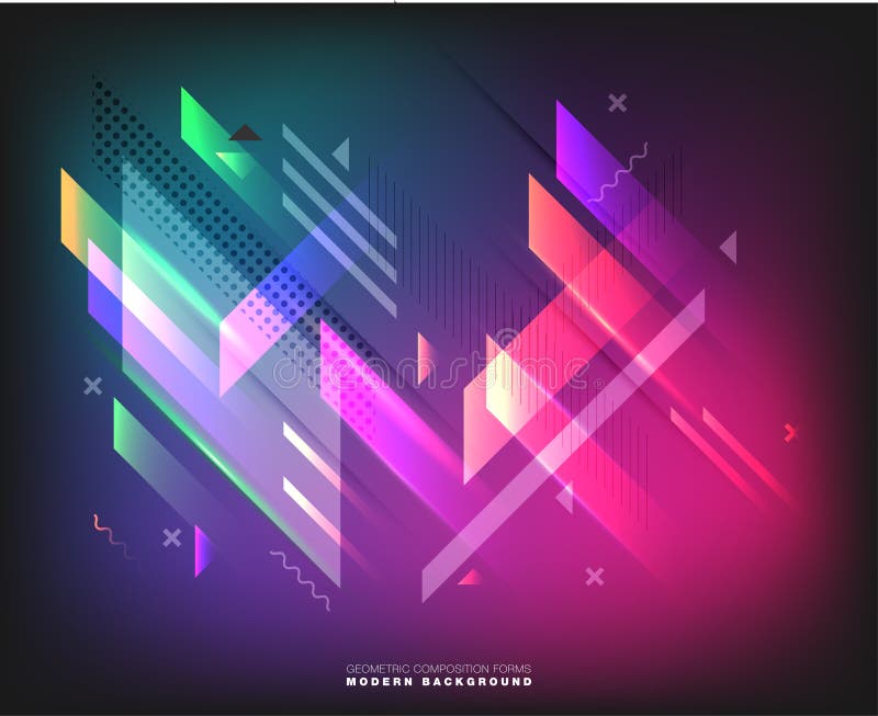 Abstract Geometric Composition Forms Modern Background with Decorative ...
