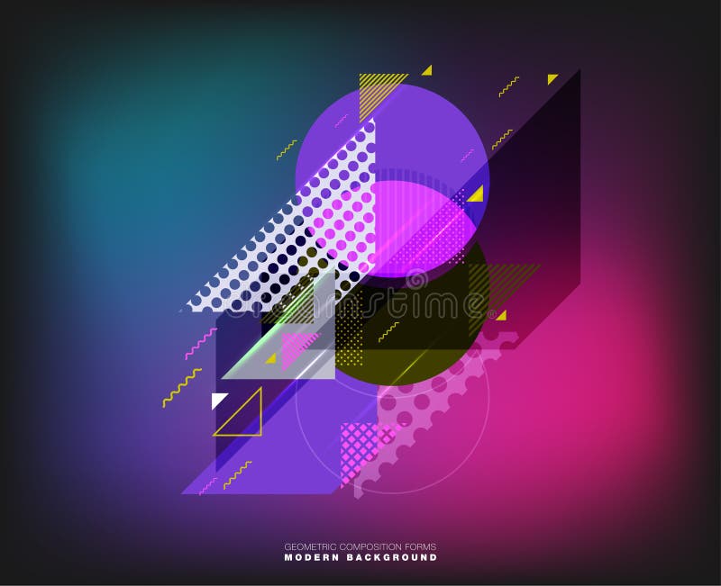 Abstract Geometric Composition Forms Modern Background with Decorative ...