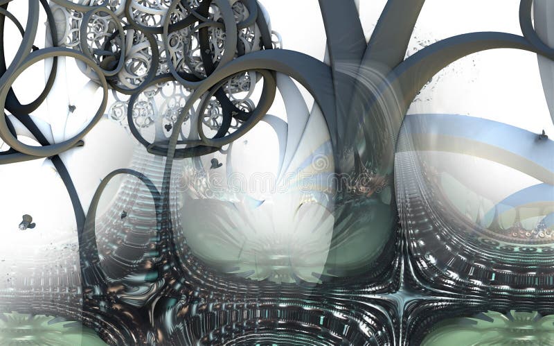 Abstract Geometric Composition Made in 3d Software Stock Illustration ...