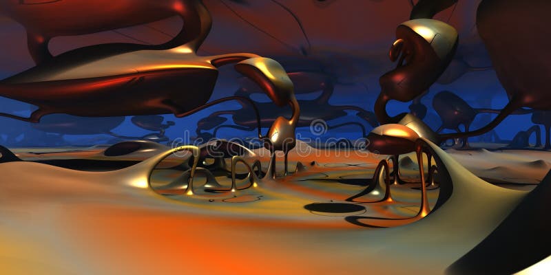 Abstract Geometric Composition Made in 3d Software Stock Illustration ...