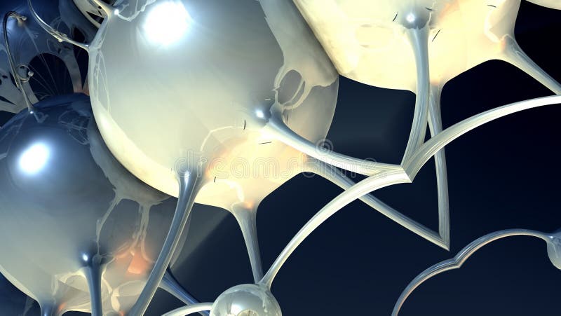 Abstract Geometric Composition Made in 3d Software Stock Illustration ...