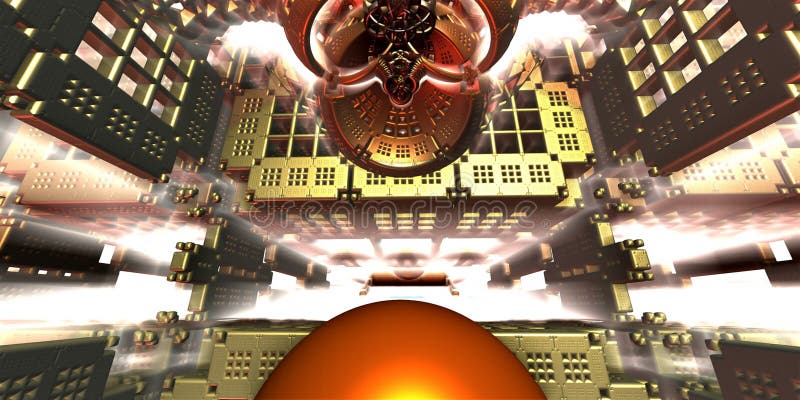 Abstract Geometric Composition Made in 3d Software Stock Illustration ...