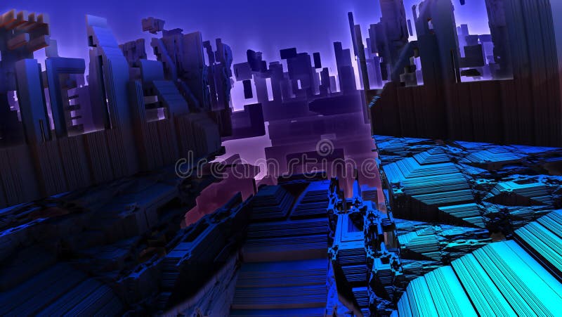 Abstract Geometric Composition Made in 3d Software Stock Illustration ...