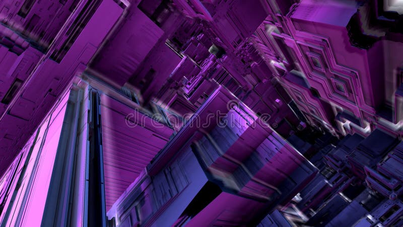 Abstract Geometric Composition Made in 3d Software Stock Illustration ...