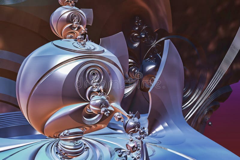 Abstract Geometric Composition Made in 3d Software Stock Illustration ...